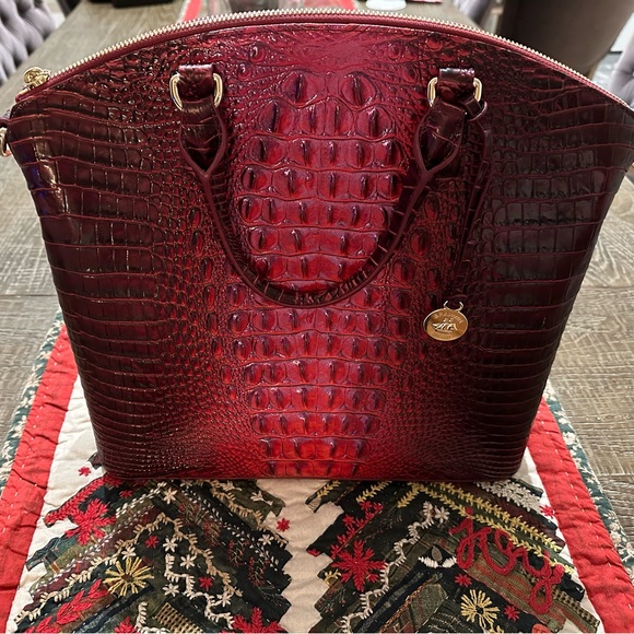 Brahmin | Bags | Brahmin Duxbury Bag In Red With A Textured Surface ...